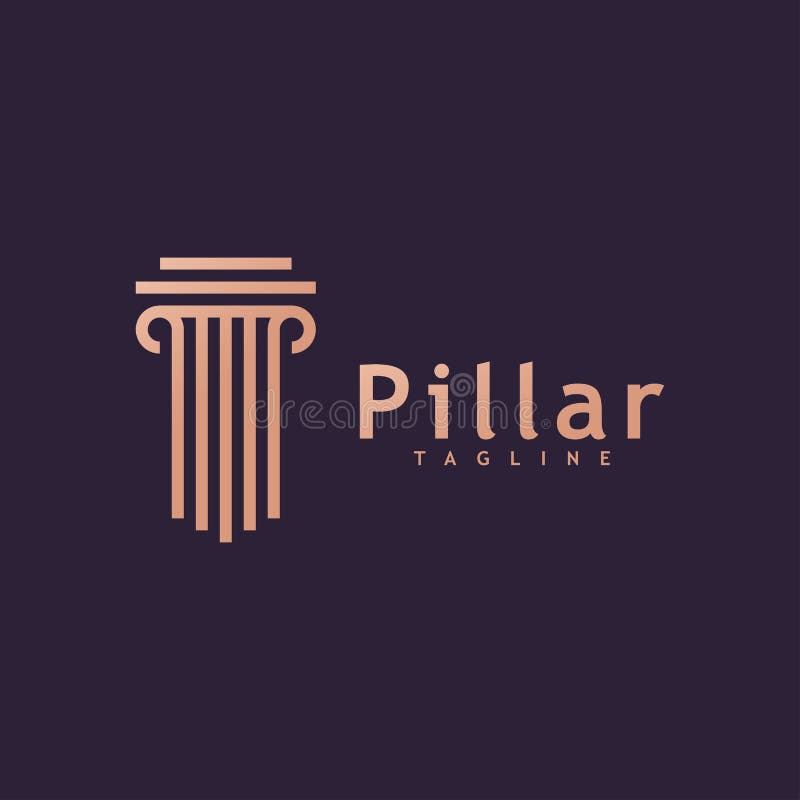 Creative Law Pillar Concept Design Logo Template Stock Vector ...