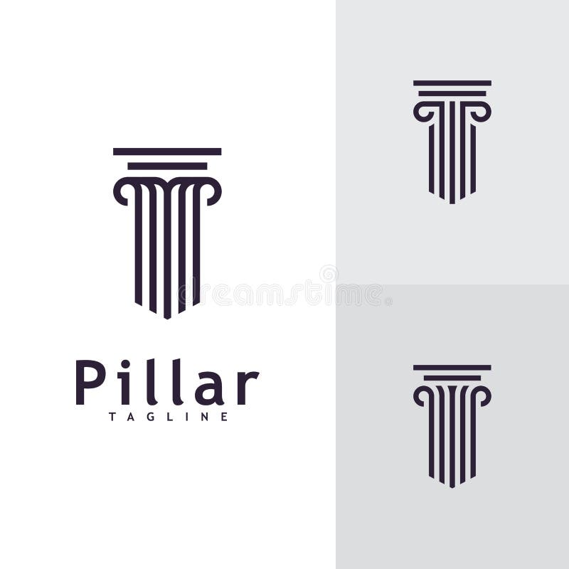 Creative Law Pillar Concept Design Logo Template Stock Vector ...