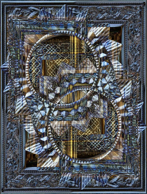 Creative Layered Effect with Vintage Frames Stock Photo - Image of ...