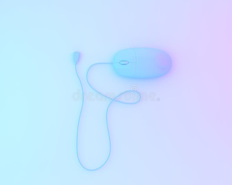Creative Layout of Computer Mouse Painted in Blue and Vibrant Bo Stock ...