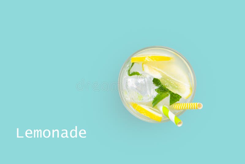 Creative Layout - Fresh Lemonade and Ingredients Isolated Stock Image ...