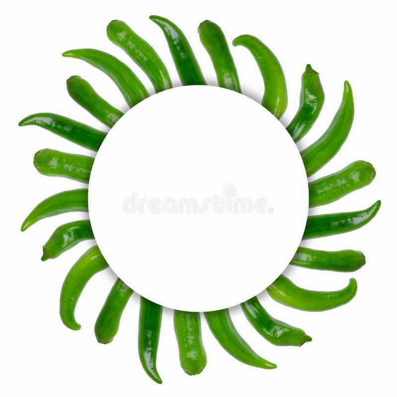 Creative Layout of Green Pepper Pods Stock Photo - Image of design ...
