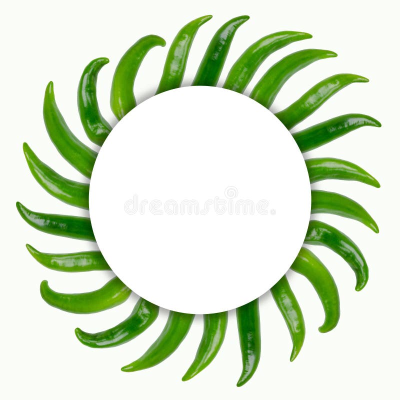 Creative Layout of Green Pepper Pods Stock Illustration - Illustration ...