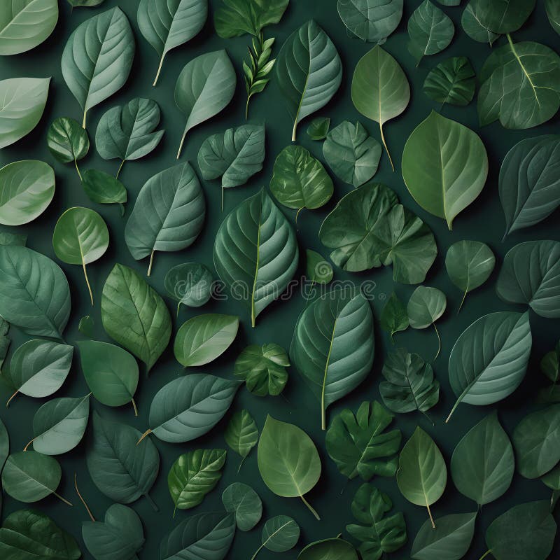 Creative Layout with Leaves Stock Image - Image of wildflower, plant ...