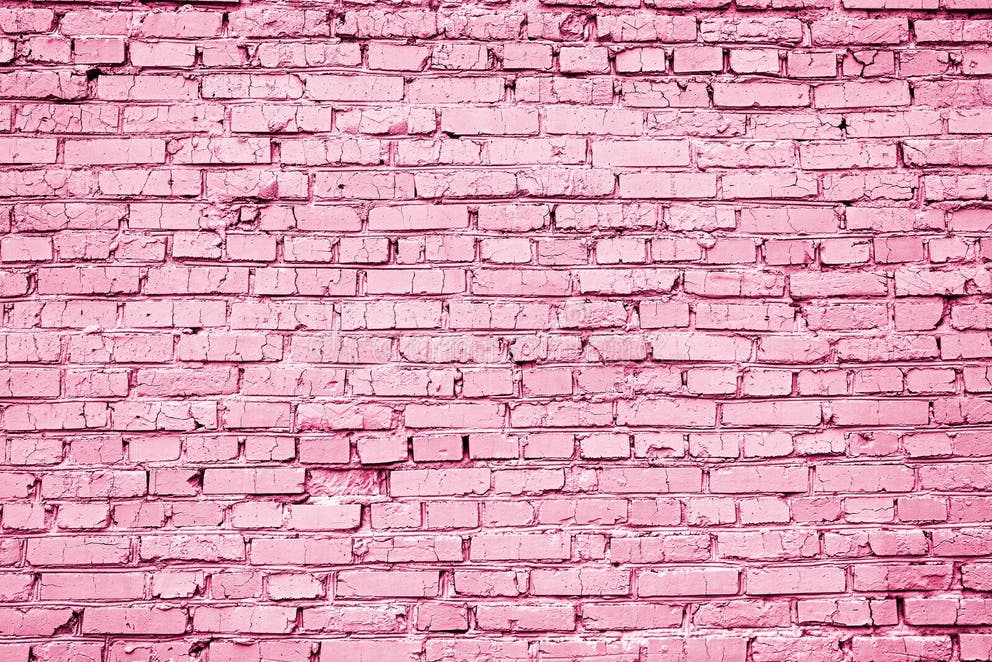 Creative Layout of Light Pink Brick Wall Stock Photo - Image of ...