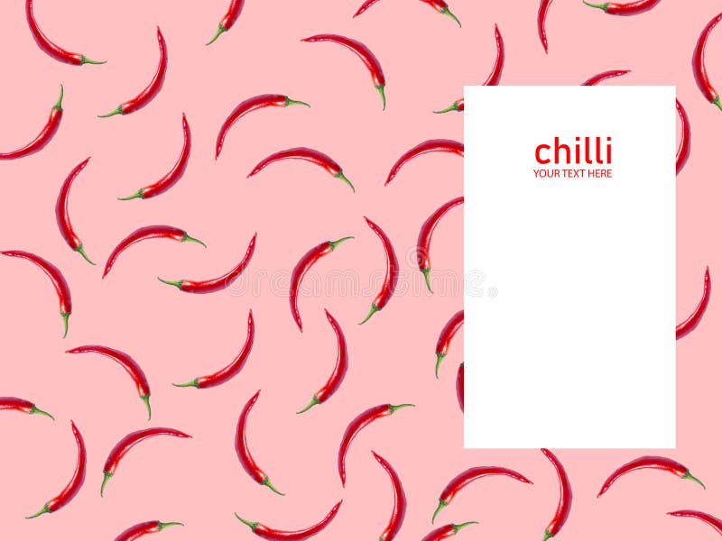 Creative Layout Made of Chilli on the Pink Background Stock ...