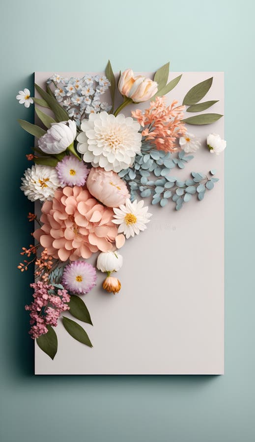 Creative Layout Made of Flowers. Flat Lay. Nature Concept Stock ...