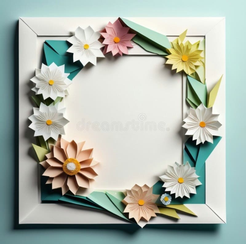 Creative Layout Made with Flowers and Photo Frame. Spring Minimal ...