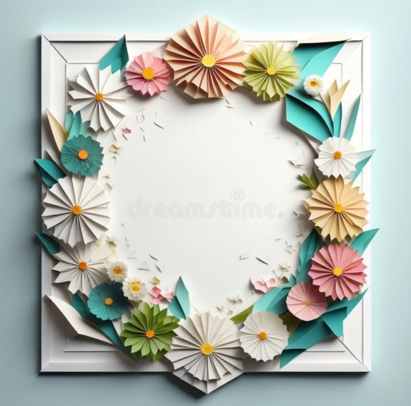 Creative Layout Made with Flowers and Photo Frame. Spring Minimal ...