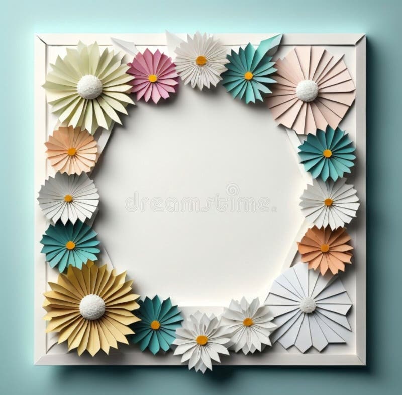 Creative Layout Made with Flowers and Photo Frame. Spring Minimal ...