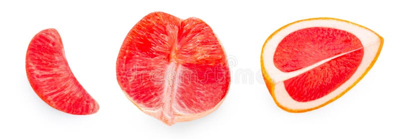 Creative Layout Made of Grapefruits Isolated on White Background. Pink ...