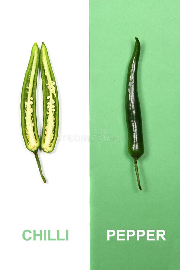 Creative Layout Made of Green Chili Pepper. High Resolution Photo Stock ...