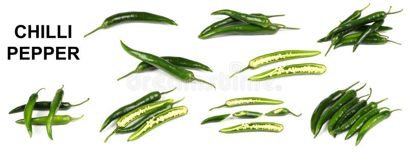 Creative Layout Made of Green Chili Pepper. High Resolution Photo Stock ...