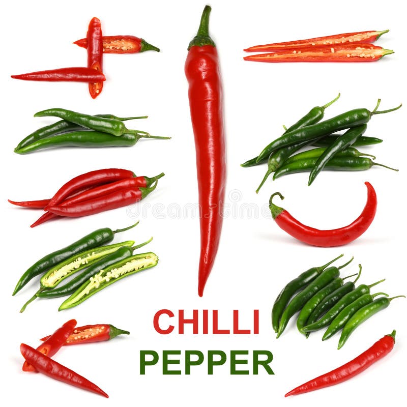Creative Layout Made of Green and Red Chili Pepper. High Resolution ...