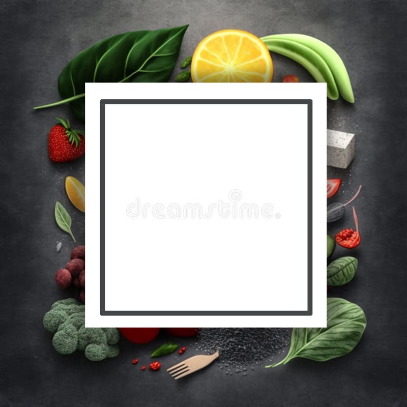 Creative Layout Made of Healthy Food Concept Stock Illustration ...