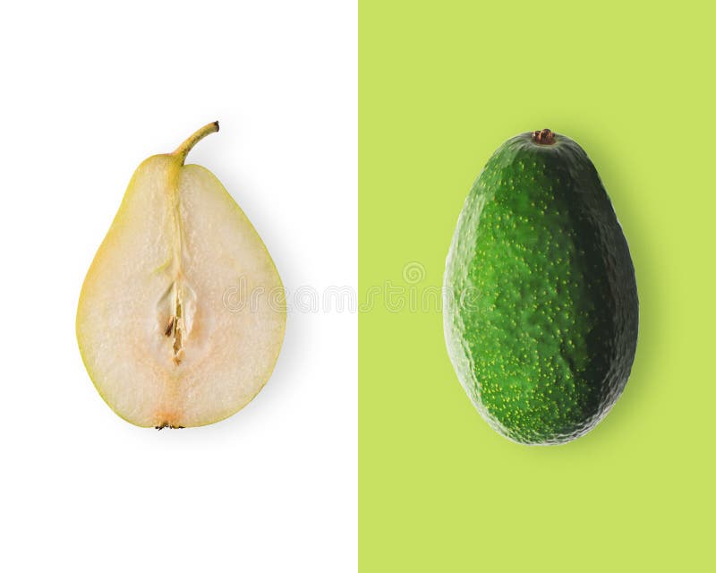 Creative Layout Made of Pear and Avocado. Stock Image - Image of ...