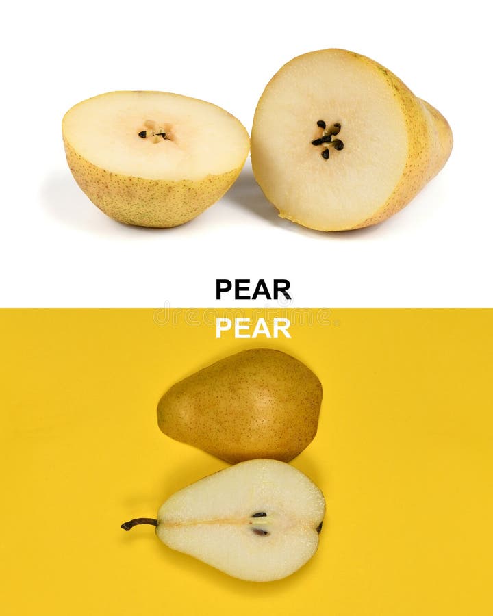 Creative Layout Made of Pears. Pears Macro Studio Photo Stock Image ...