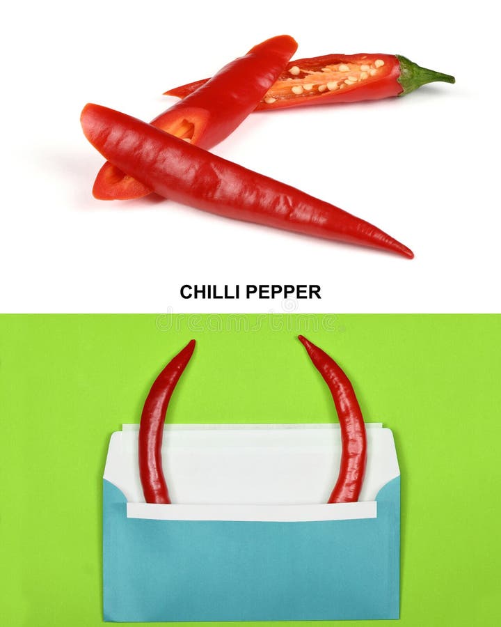 Creative Layout Made of Red Chilli Peppers Stock Image - Image of high ...