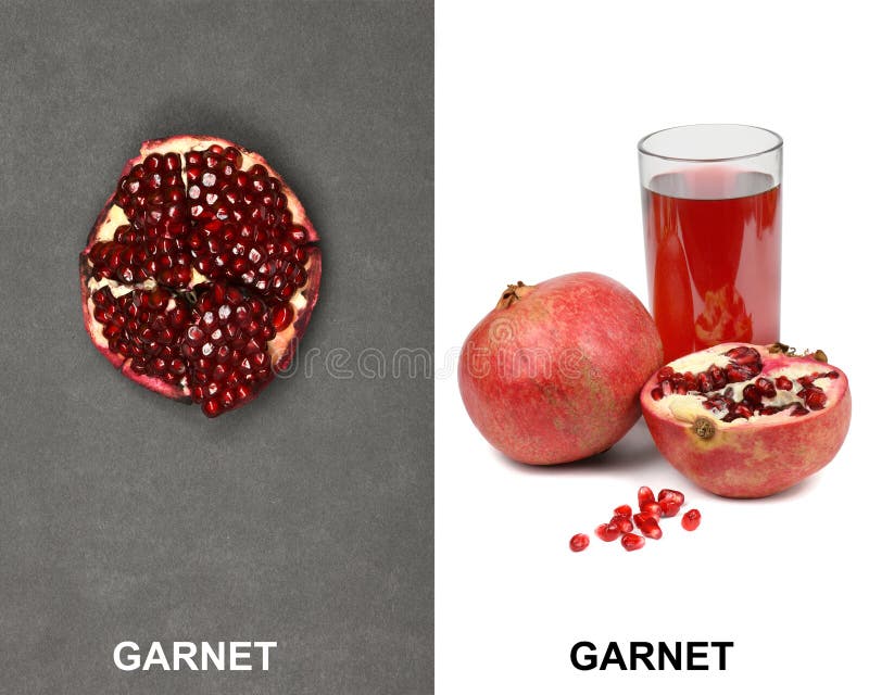 Creative Layout Made of Ripe Fresh Garnet Fruit Stock Photo - Image of ...
