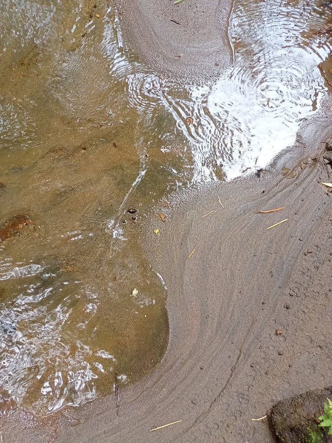 Creative Layout Made of Sand and Water. Nature Concept Stock Photo ...