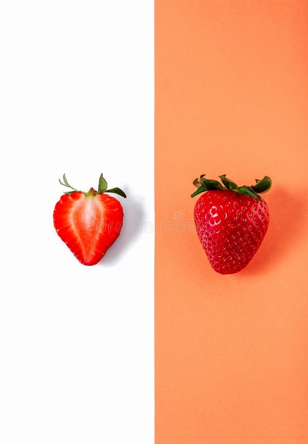 Creative Layout Made of Strawberry. Food Concept. Summer Minimalism ...