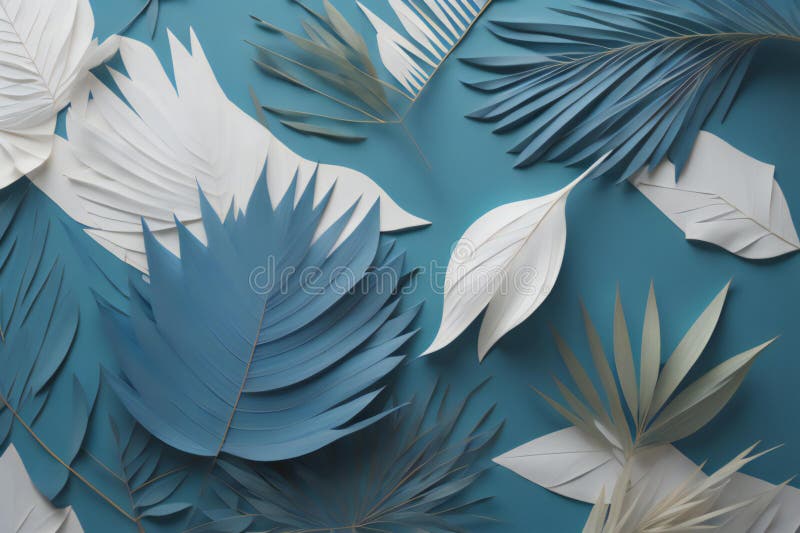 Creative Layout Made of Tropical Leaves. Flat Lay. Nature Concept Stock ...
