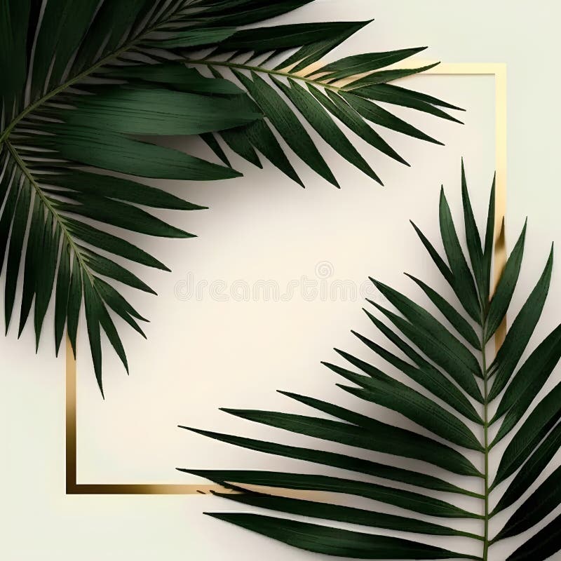 Creative Layout Made of Tropical Palm Leaves. Flat Lay. Nature Concept ...