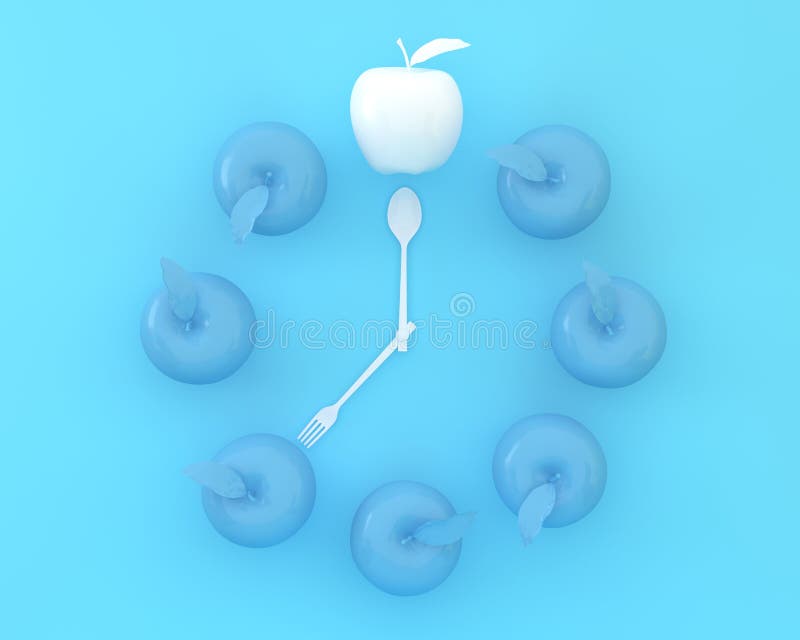 Apple Clock Healthy Eating Food Stock Photo - Image of breakfast ...