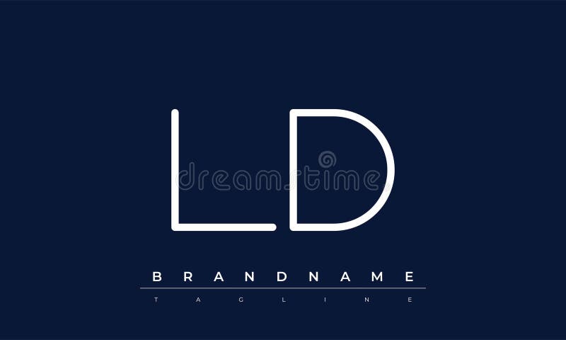 Creative LD Letter Initial Logo Vector Image Stock Vector ...