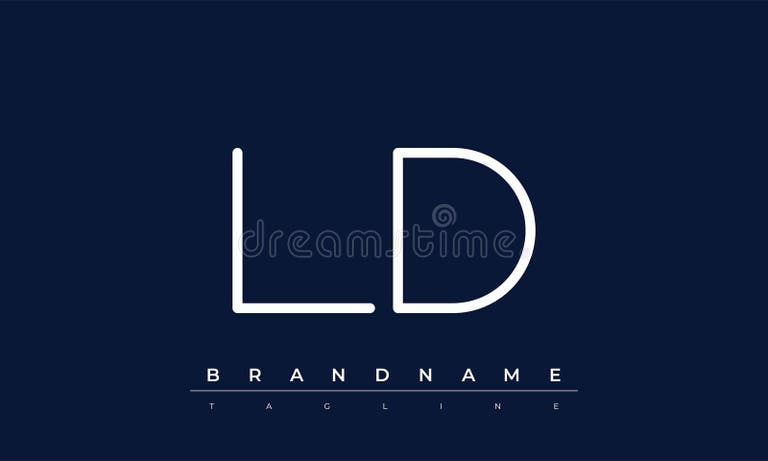 Creative LD Letter Initial Logo Vector Image Stock Vector ...