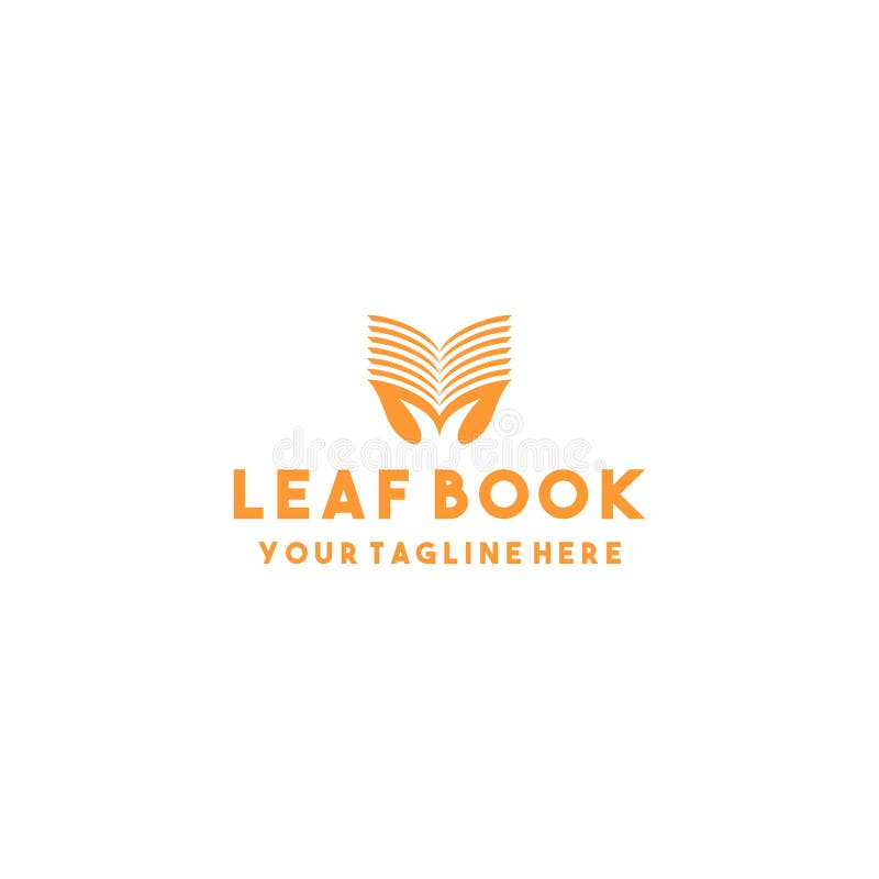 Creative Leaf Book Logo Design Stock Illustration - Illustration of ...