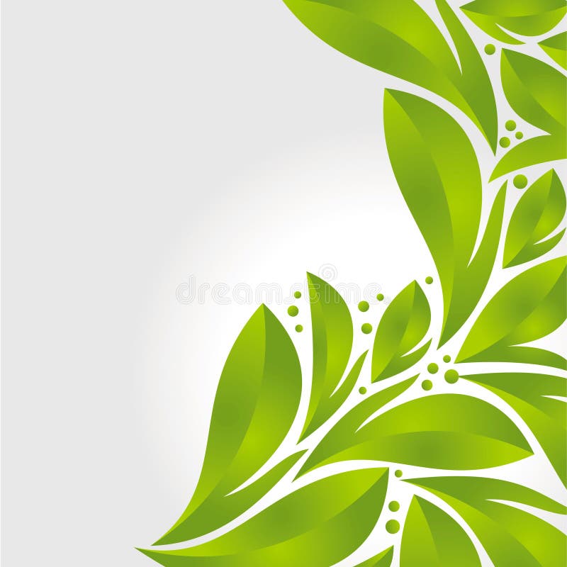 Creative Leaf Design on White Background Stock Vector - Illustration of ...