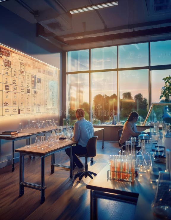 Creative Learning Environment in a College Stock Image - Image of ...