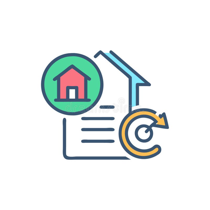 Creative Lease Renewal Icon for Designers Stock Illustration ...