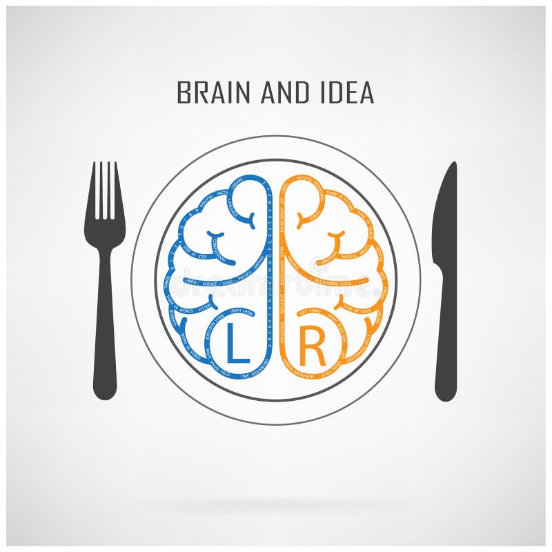 Left Brain and Right Brain Symbol,creativity Sign, Stock Vector ...