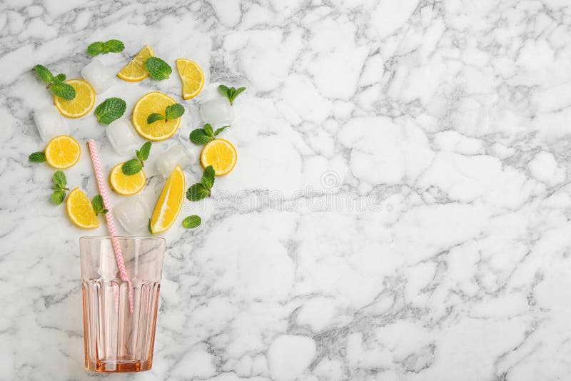 Lemonade on Marble Background Stock Photo Stock Photo - Image of ...