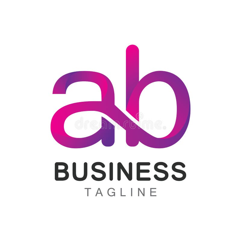 Creative Letter AB Logo. Abstract Business Logo Design Stock ...