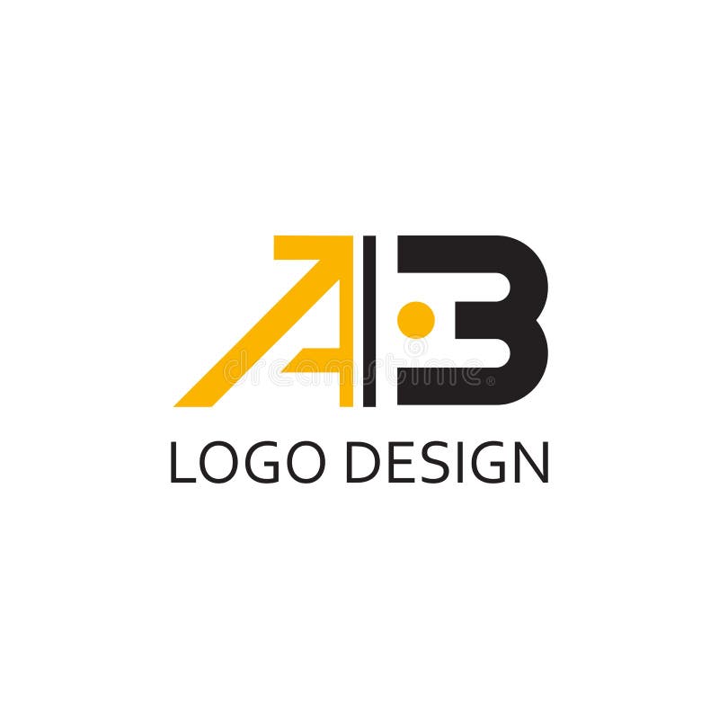 Creative Letter Ab Monogram for Logo Design Template Stock Illustration ...