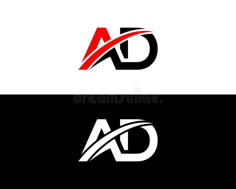 Creative Letter AD Logo Design Concept Stock Vector - Illustration of ...
