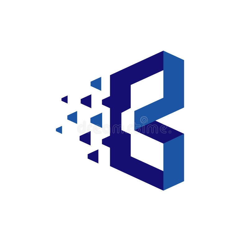 Creative Letter B, B Technology Logo Vector Stock Vector - Illustration ...