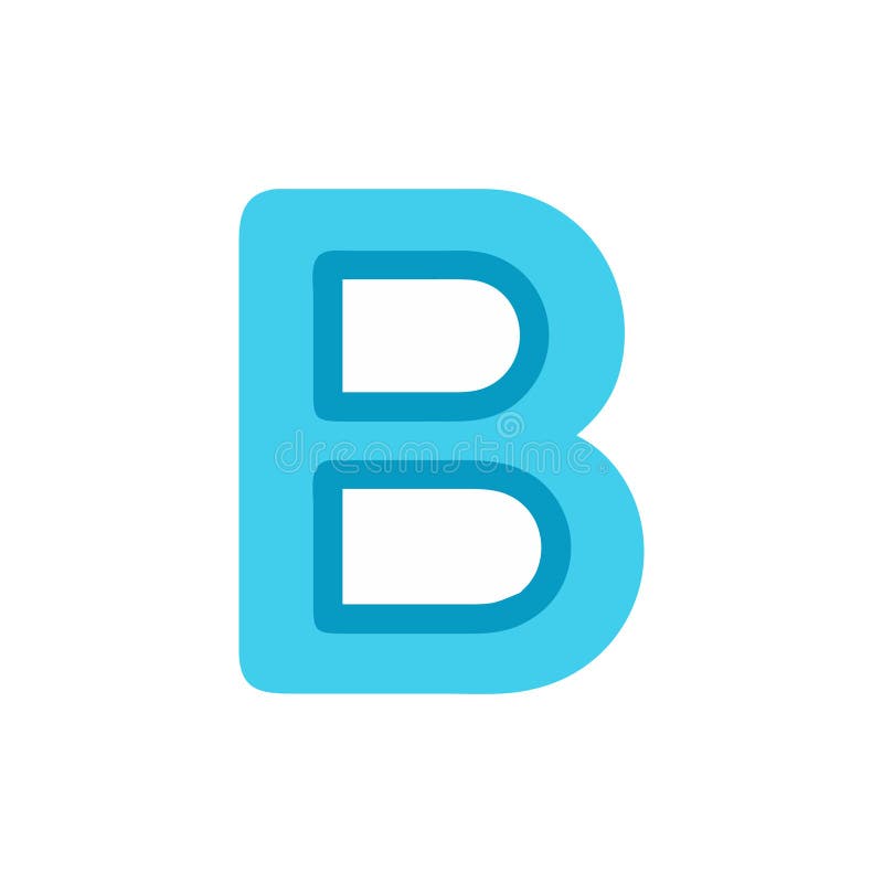Creative Letter B Icon for Alphabet Learning Stock Illustration ...