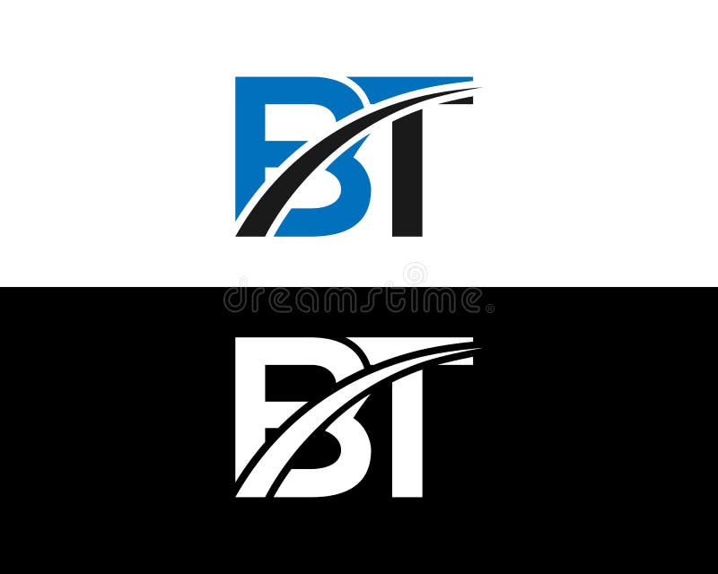 Creative Letter BT Logo Design Icon Vector Stock Vector - Illustration ...
