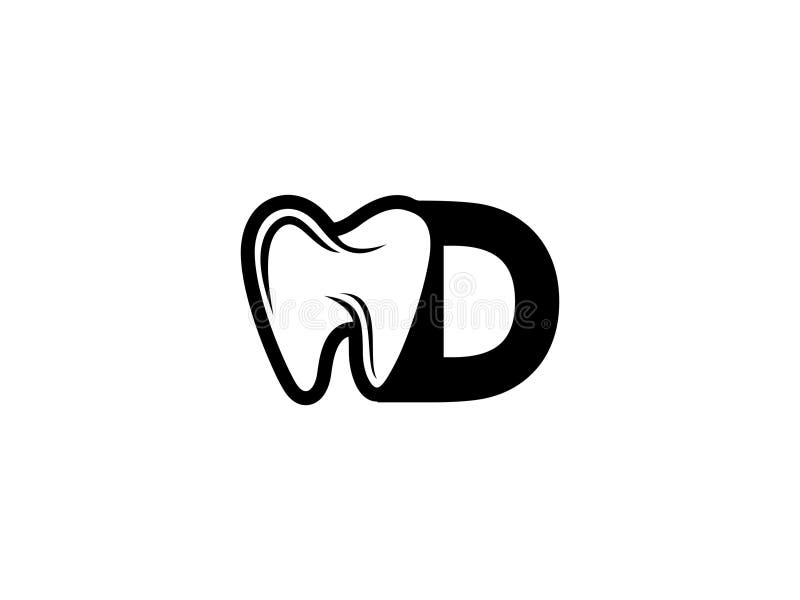 Letter D with Dental Logo Vector, Dental Clinic Logo Design Template ...