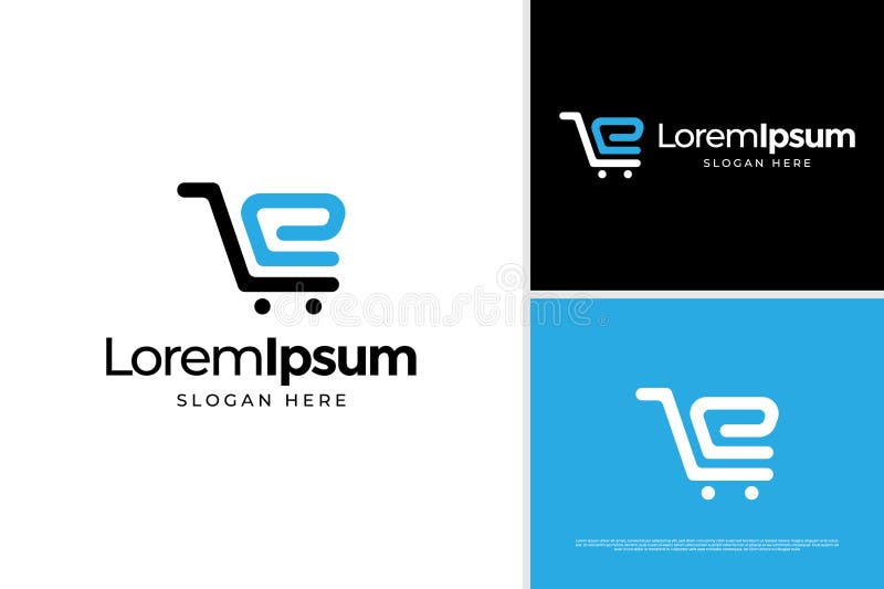 Creative Letter E Retail Shopping Logo Vector Design Stock Vector ...