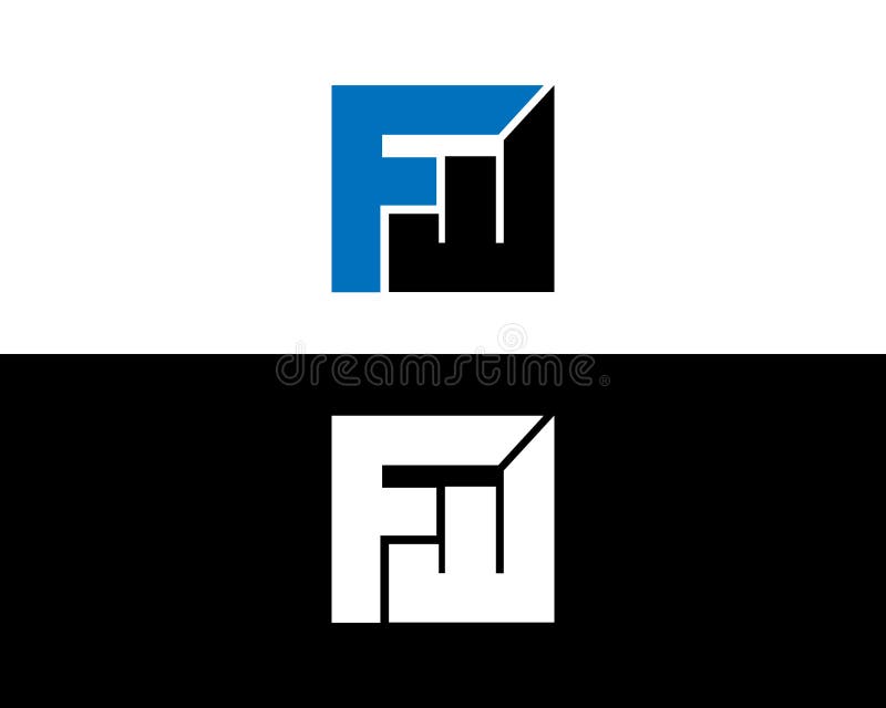 Creative Letter FW Logo Design Stock Vector - Illustration of ...