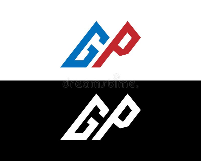 Creative Letter GP Logo Icon Design Stock Vector - Illustration of font ...