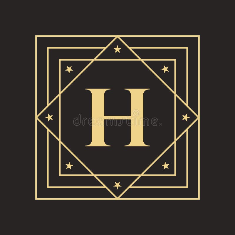 Letter H Initial Luxurious Stock Illustrations – 364 Letter H Initial ...