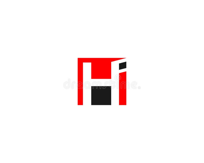 Creative Letter HI Initial Logo Icon Design Concept Stock Vector ...