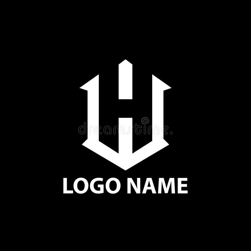Initial HW Modern Logo Design Vector Stock Illustration - Illustration ...