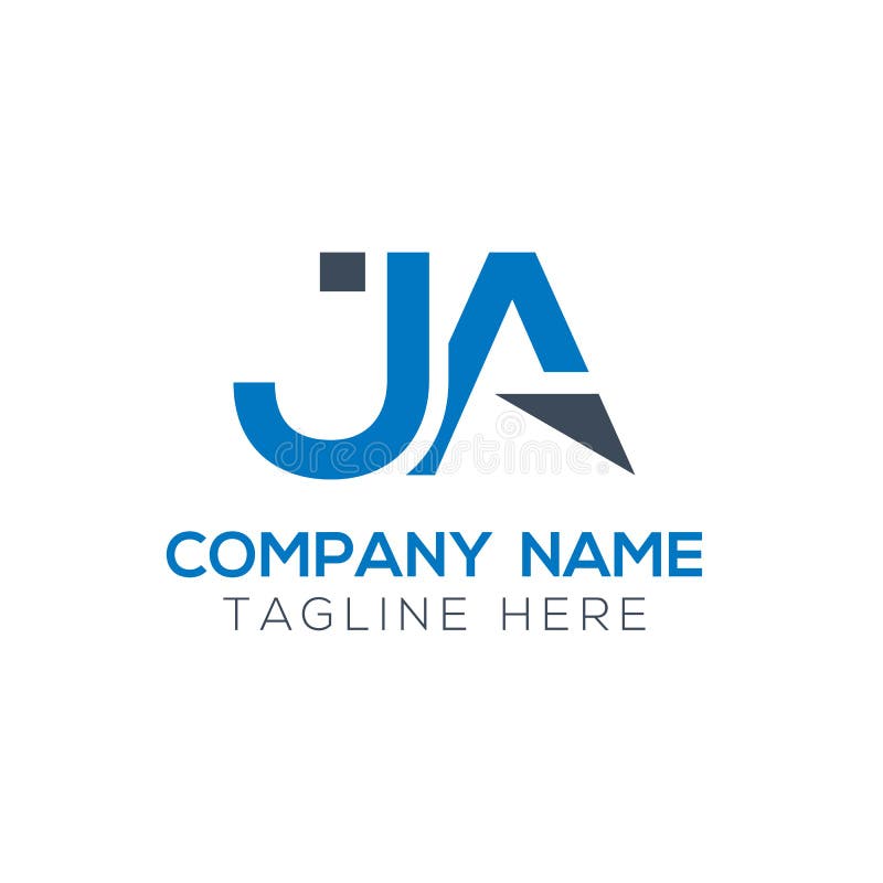 Creative Letter JA Logo Design Vector Template. Initial Linked Letter ...